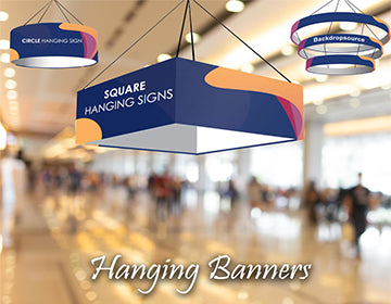 Hanging Banners for Trade Shows and Exhibitions – Backdropsource UK