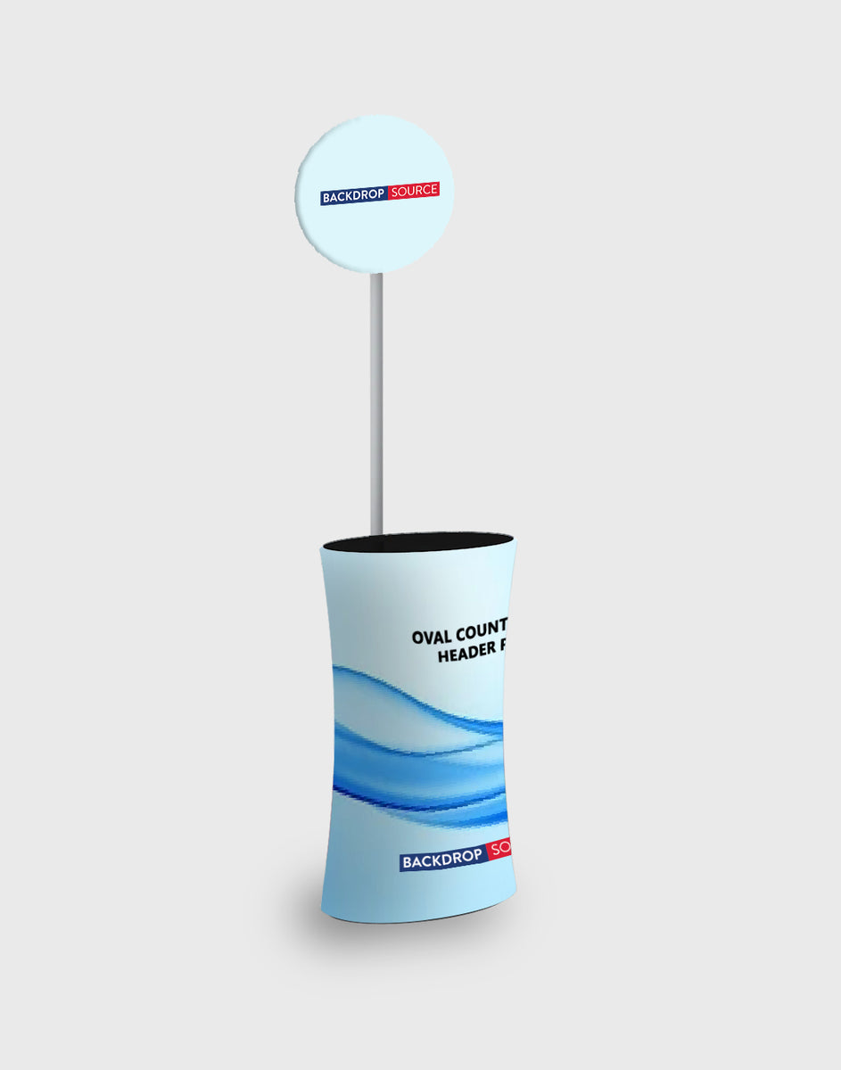 Oval Counter with Header Panel | Portable Trade Show Display ...