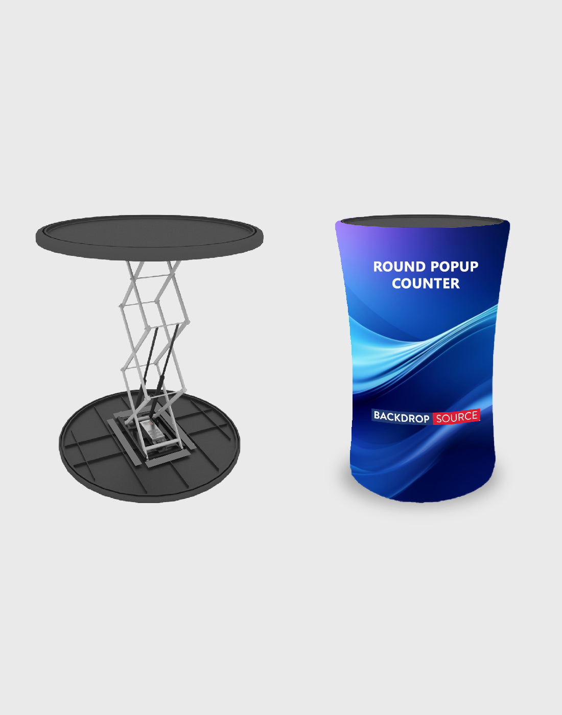 Backlit Round Popup Counter | Illuminated Trade Show Counter ...