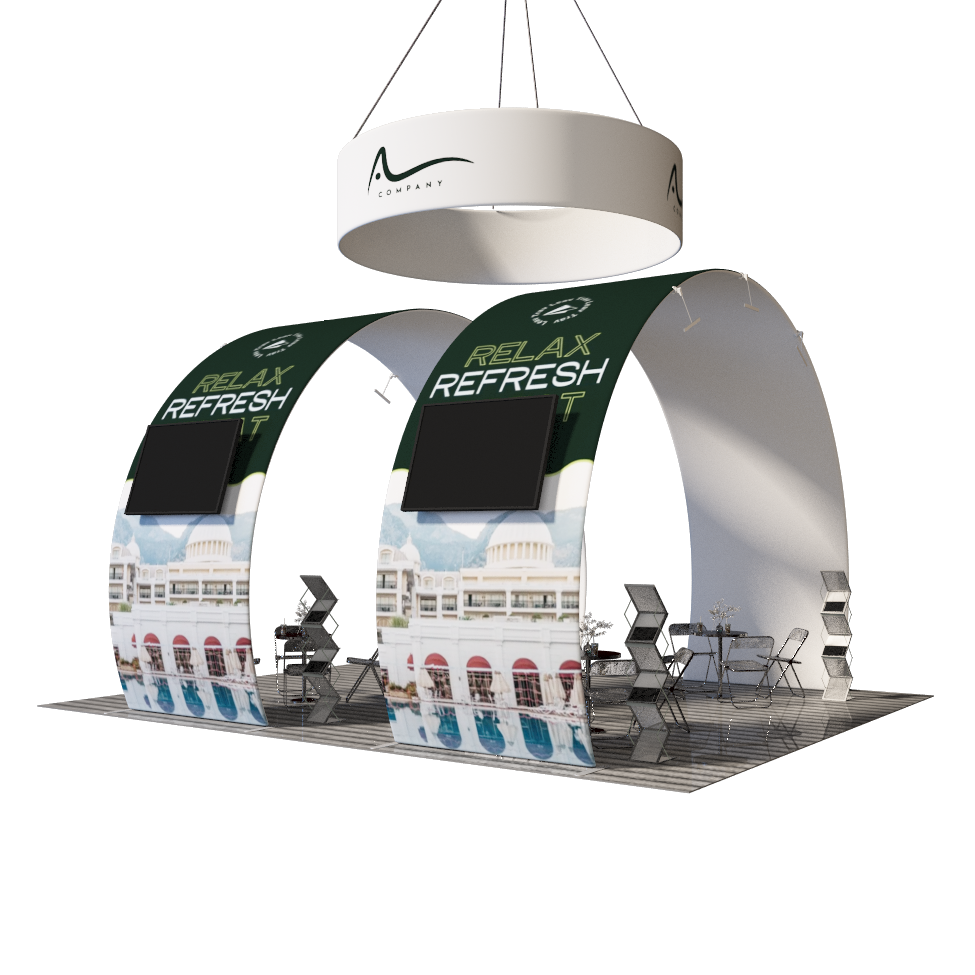 Portable Exhibit Display 3m x 6m - Model 9 – Backdropsource UK