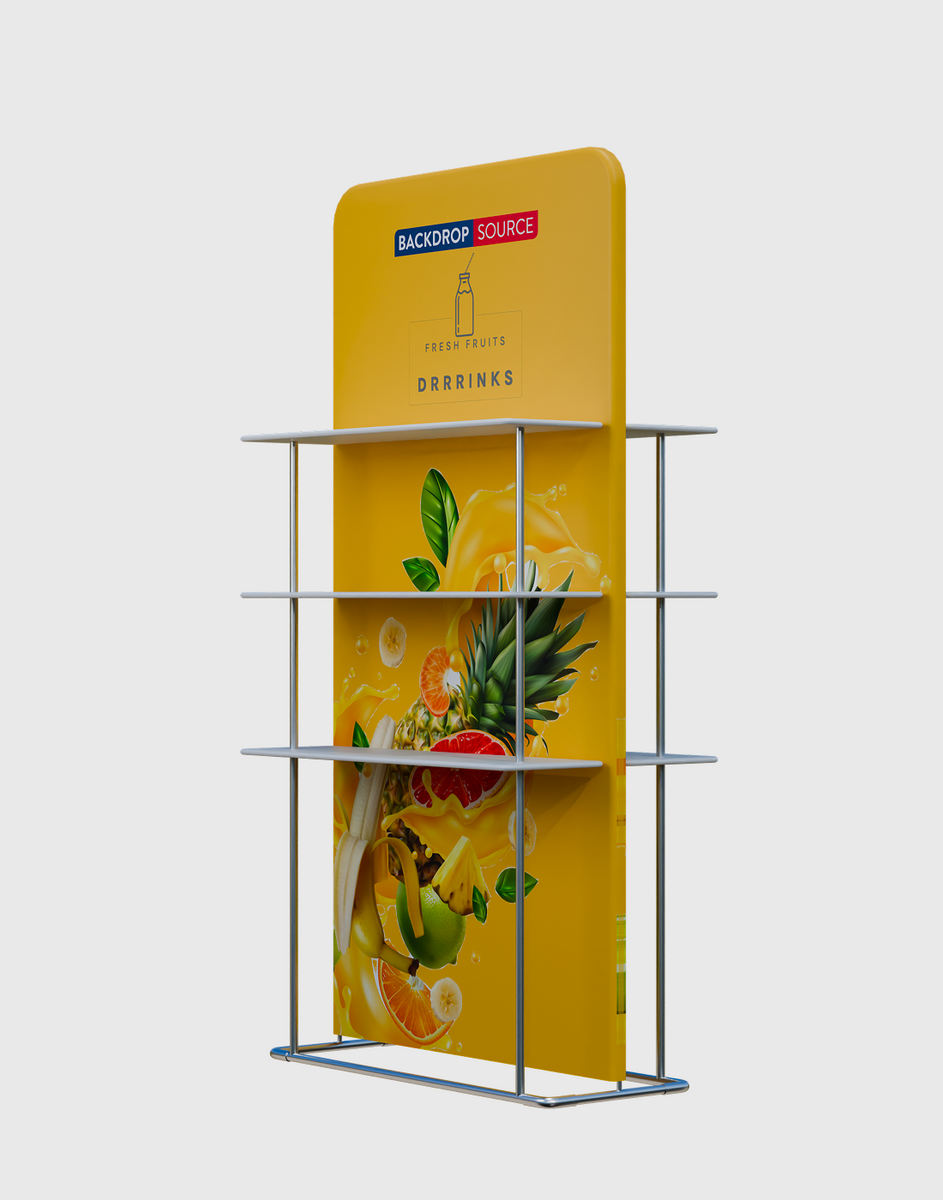 EZ Display Banner Stand with Shelves | Exhibition Display UK ...
