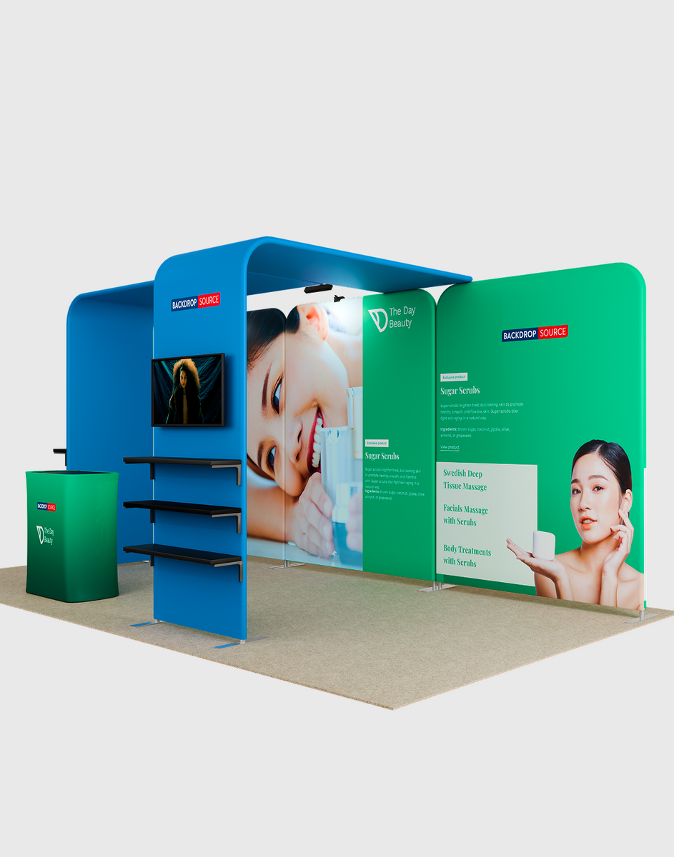 Portable Exhibit Display 3m x 6m - Model 11 – Backdropsource UK