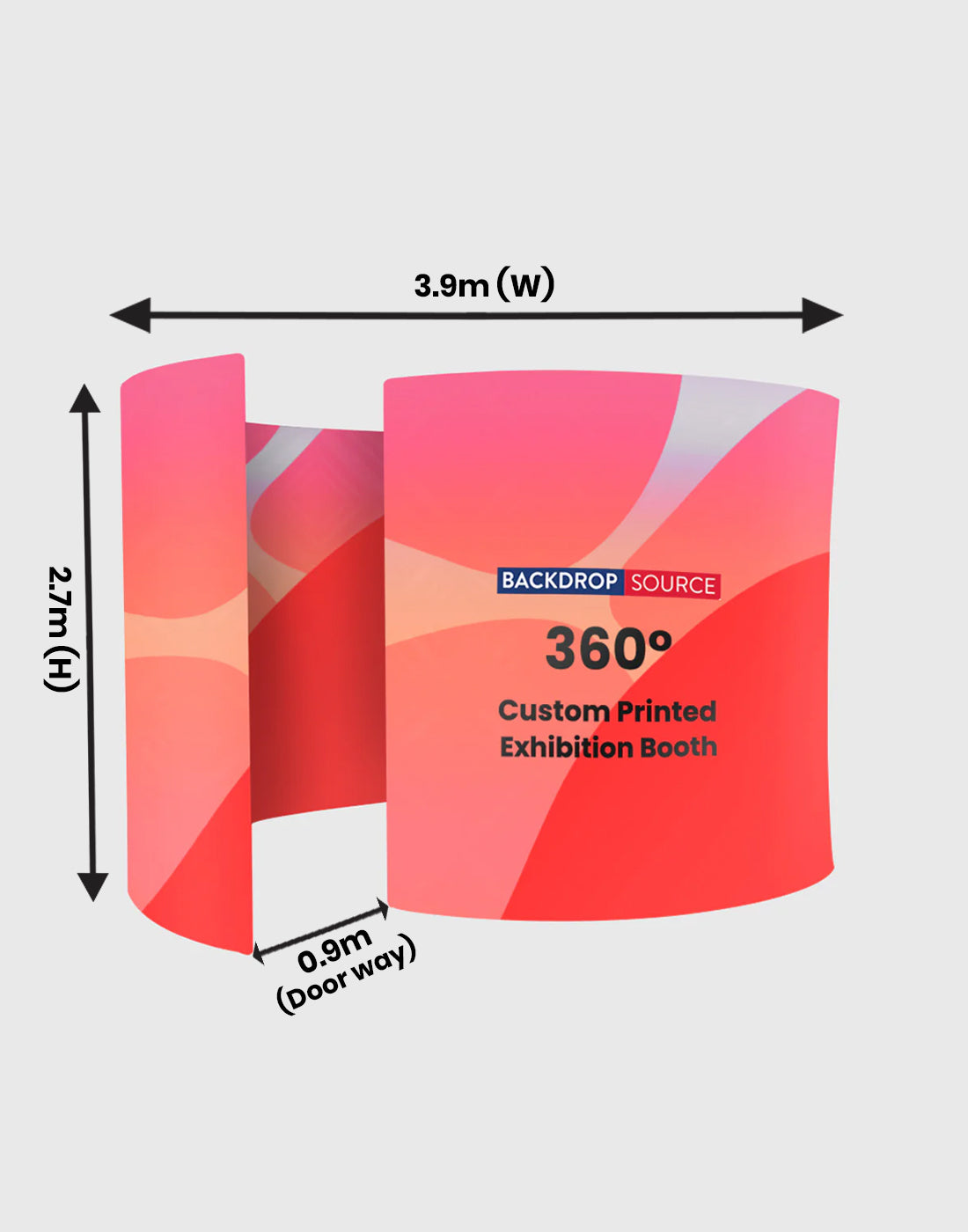 360° Custom Print Photo Booth Backdrop Wall | Backdropsource