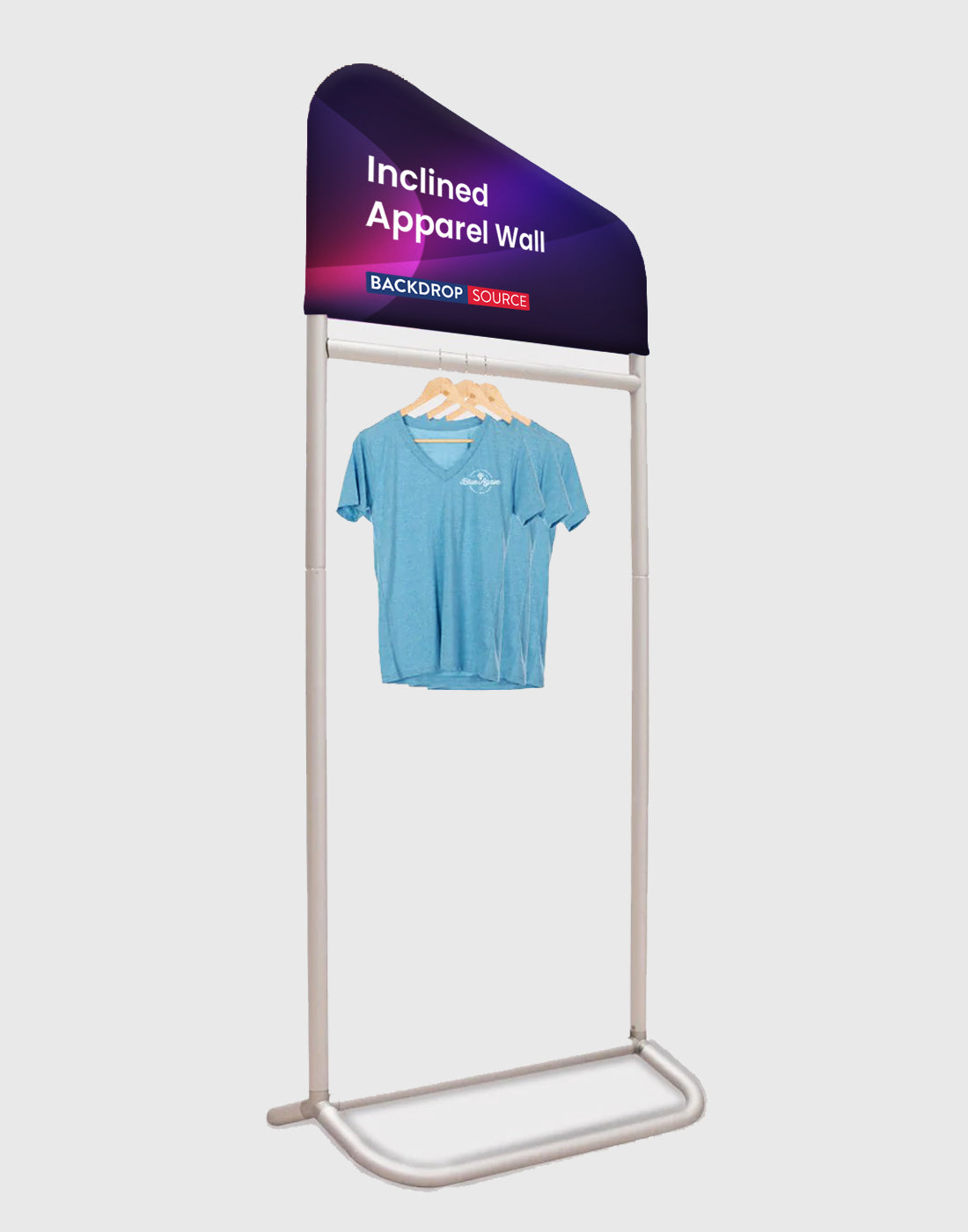 Inclined Apparel Wall | Exhibition Clothing Display UK – Backdropsource UK