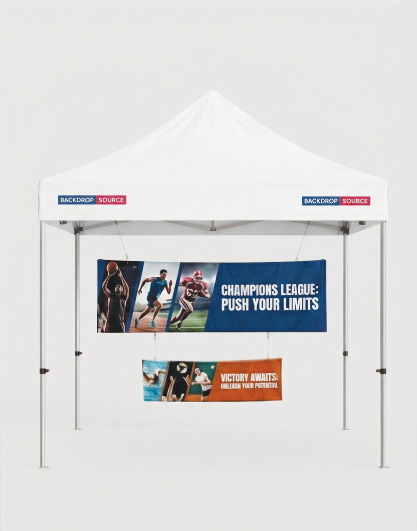 Custom Canopy Hanging Banner Kit – Suspended Event Display System ...