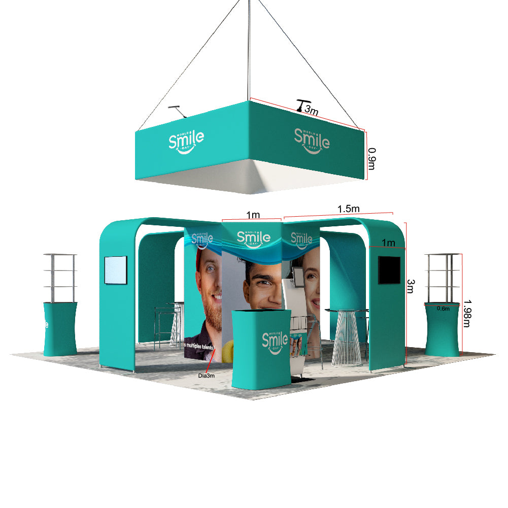 Modular Booth Kits 6m x 6m - Model 02 – Backdropsource UK