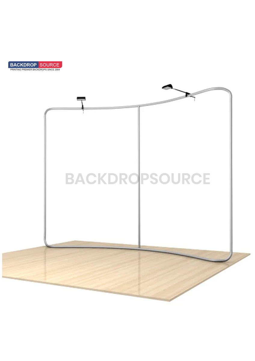 Premium Curved Backwall Kit with Clamping Lights UK | Trade Show ...
