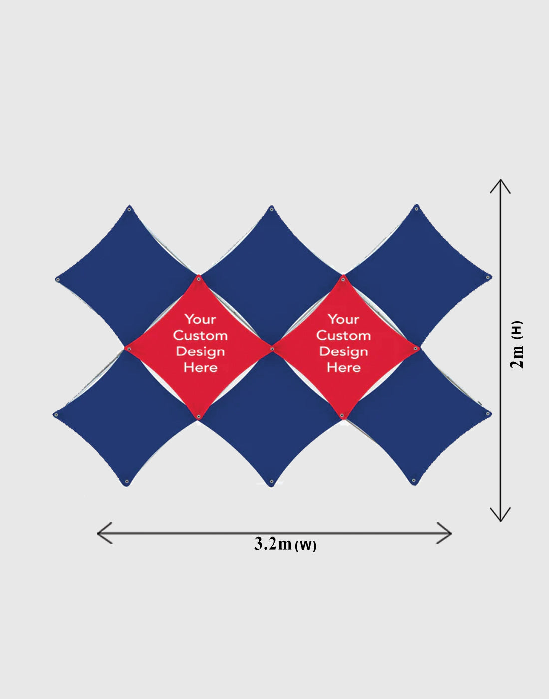 Double X Pop up Geometrix Grid Display | Backdropsource