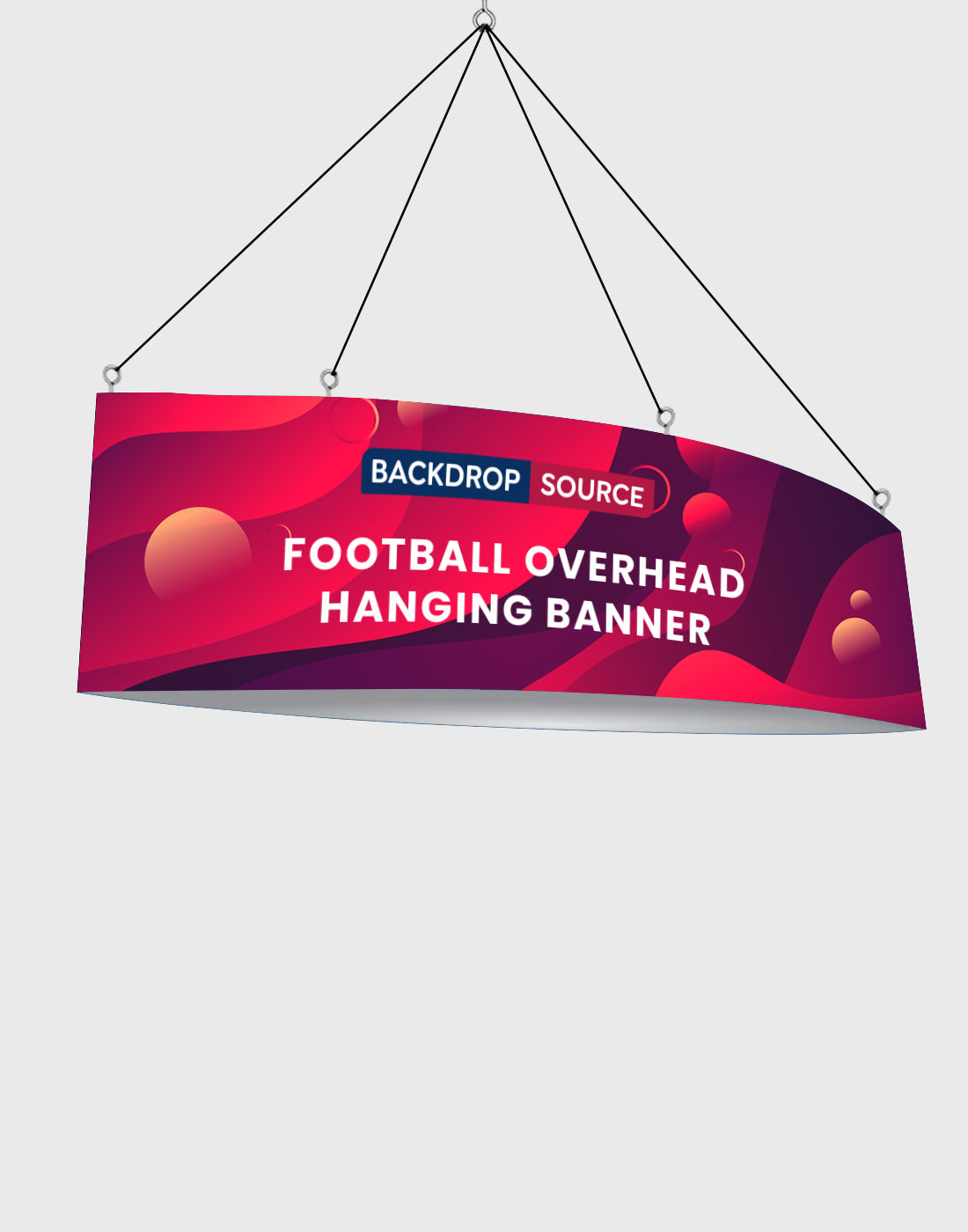 Football Overhead Hanging Banner | 360° Fabric Hanging Display ...