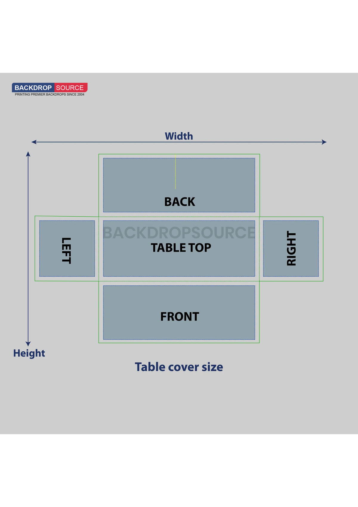 Custom Printed Fitted Table Cover | Backdropsource