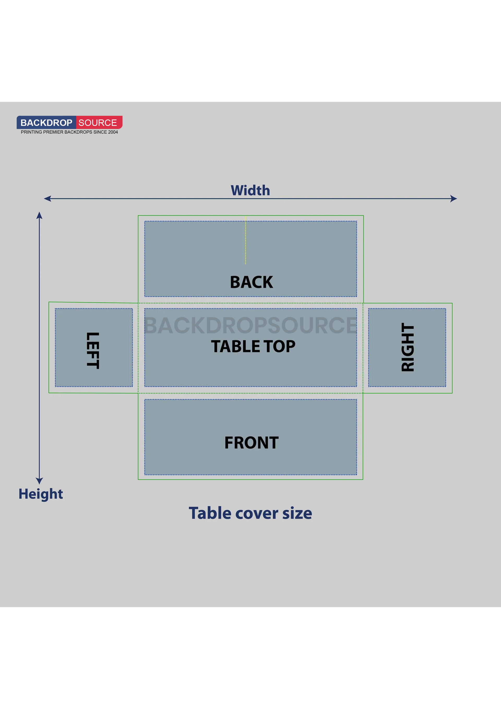 Custom Printed Fitted Table Cover | Backdropsource
