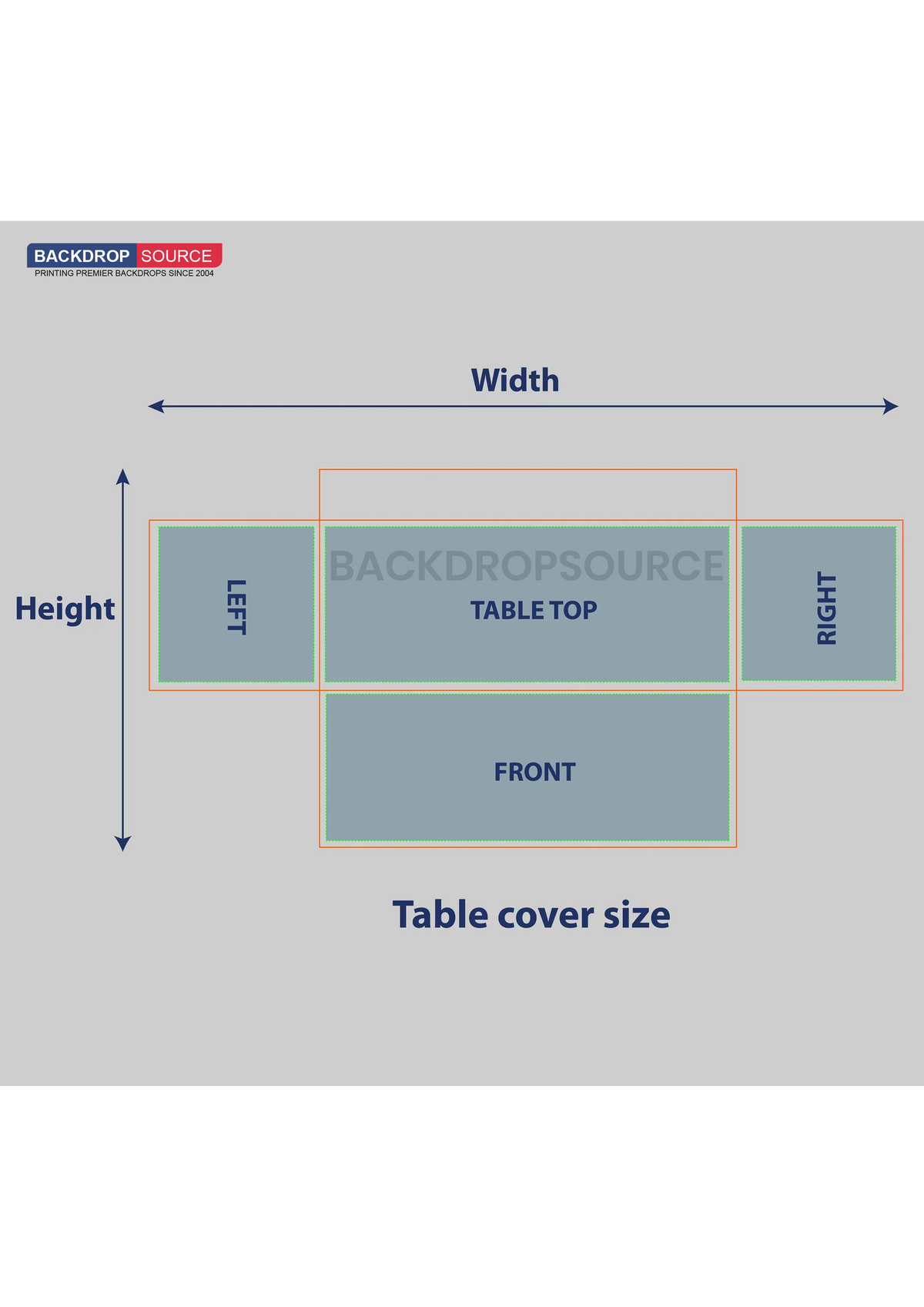 Custom Printed Fitted Table Cover | Backdropsource