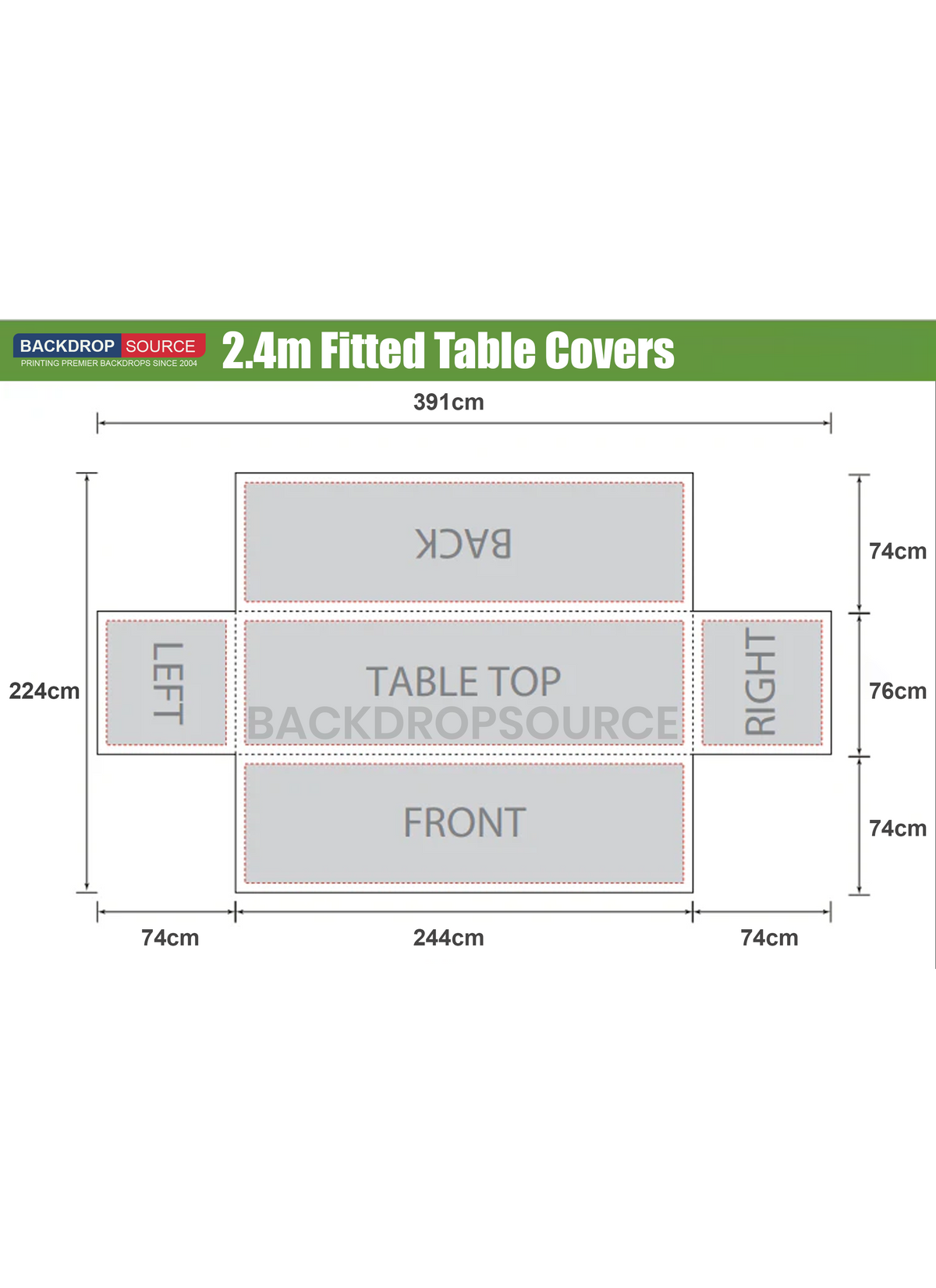 Custom Printed Fitted Table Cover | Backdropsource