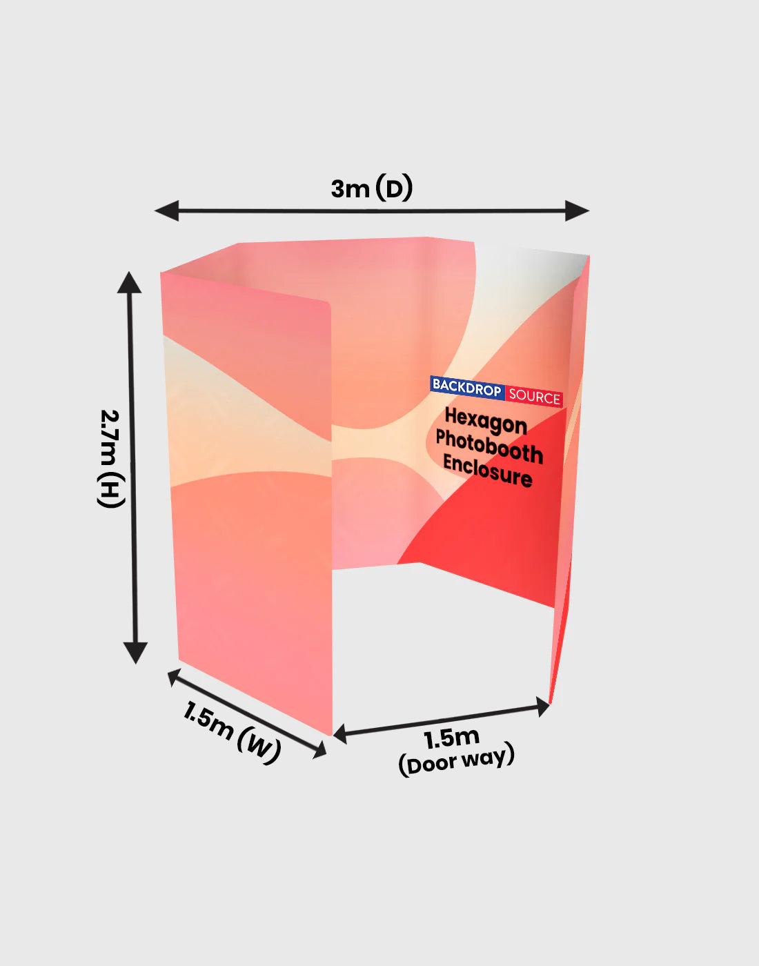 Hexagon Photobooth Enclosure ?with Stand for Exhibition – Backdropsource UK