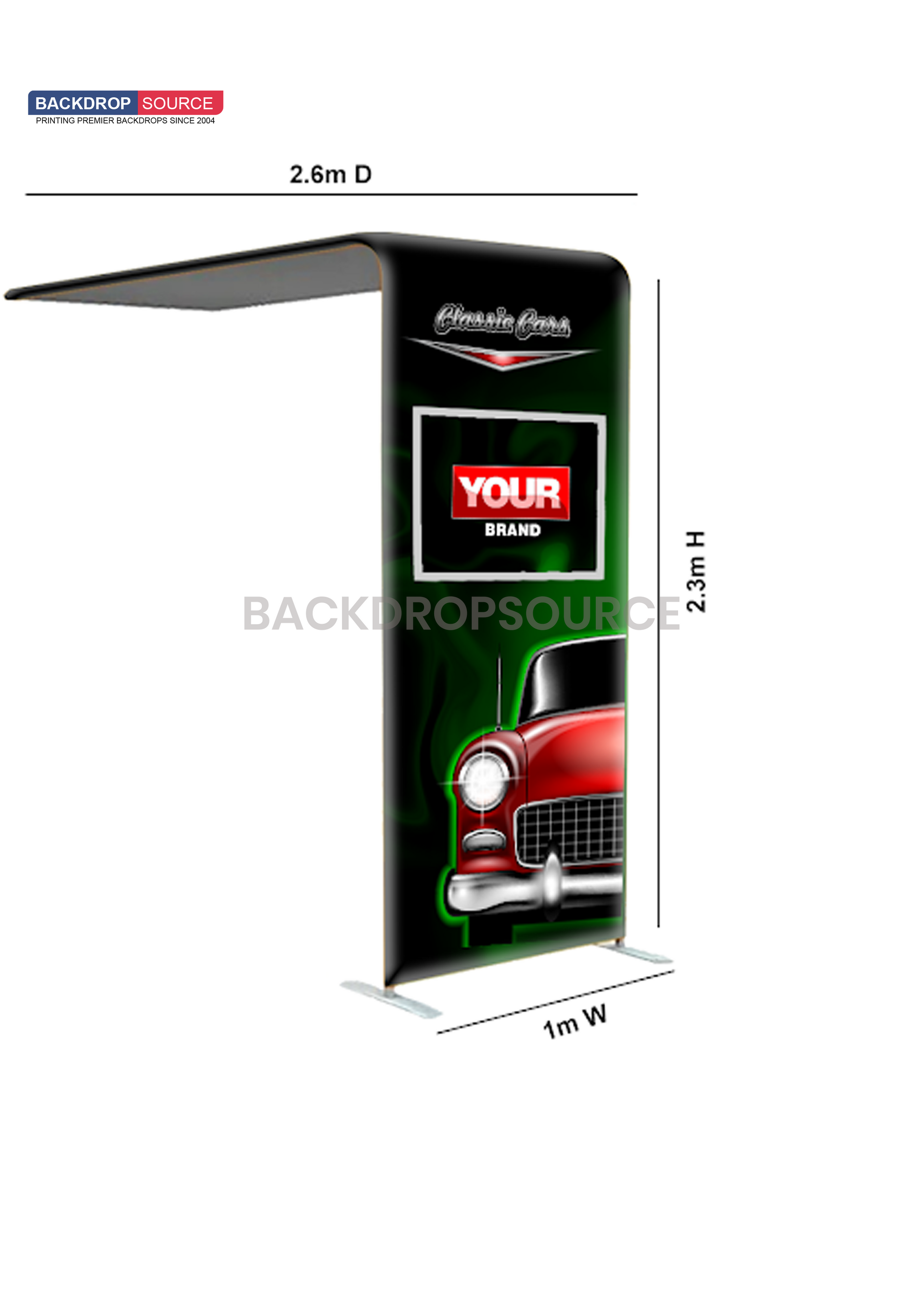 L-Shaped Arch Tube Fabric Display | Custom Event Display UK ...