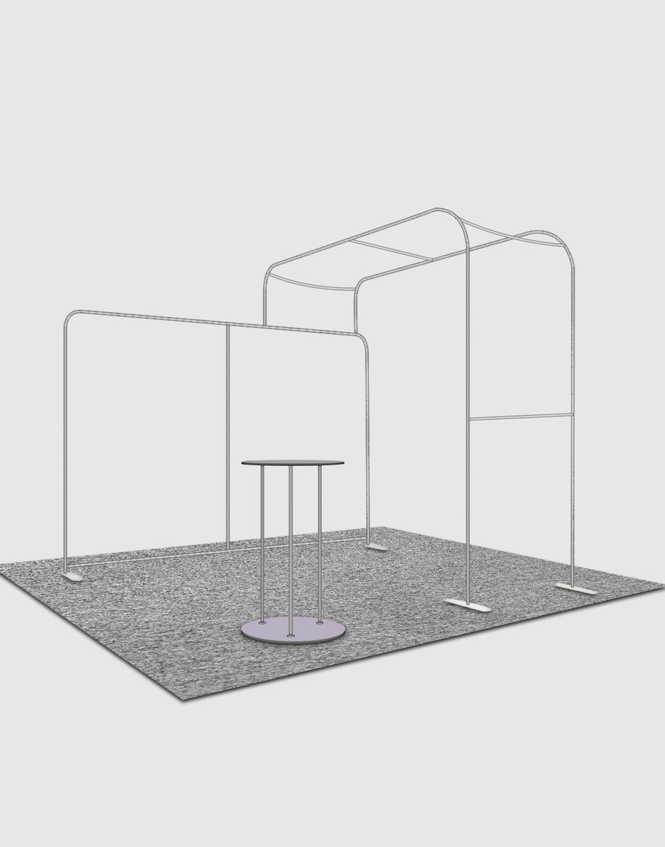Modular L-Arch TV Display for 3m Wide Booths – Backdropsource UK