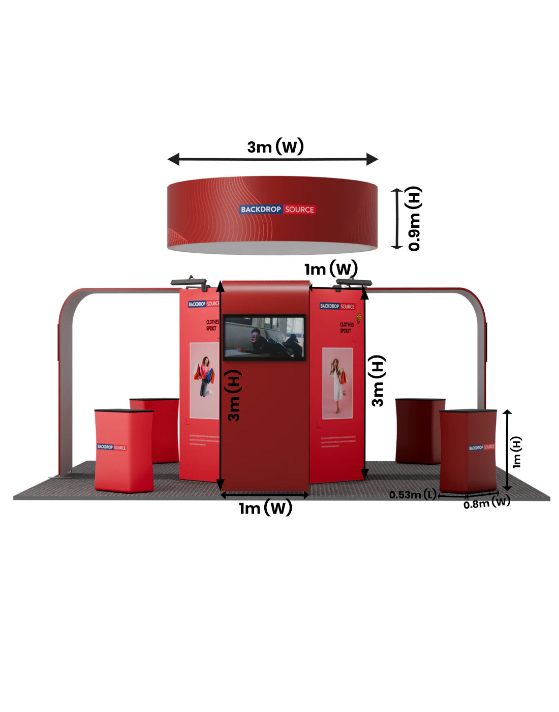 Modular Booth Kits 6m - Model 06 | Backdropsource
