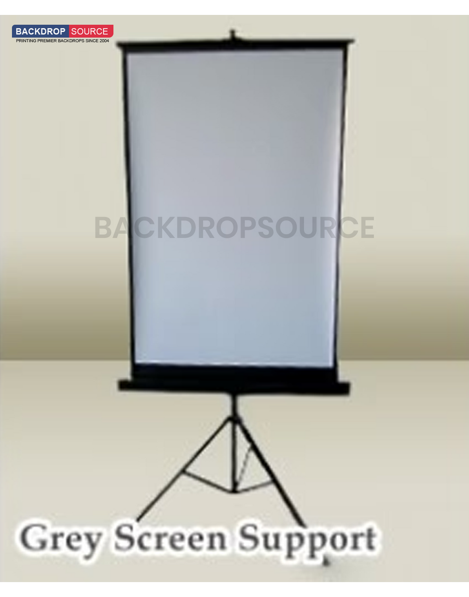 Retractable Grey Passport Photo Backdrop | Backdropsource