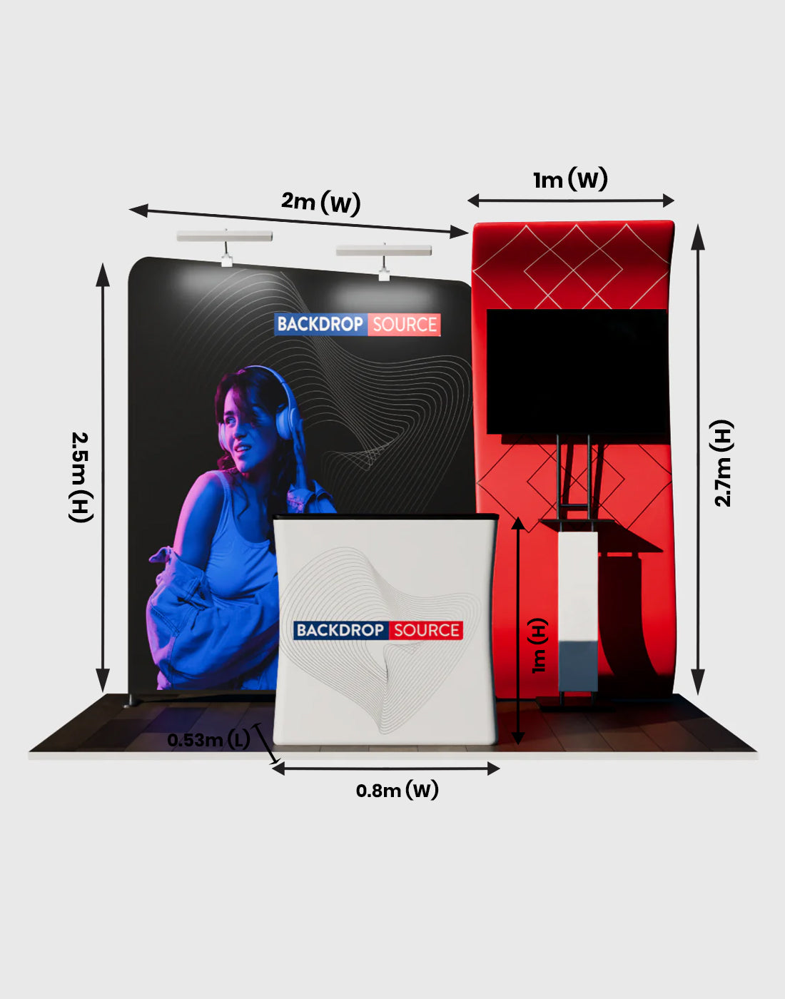 Portable 3m Exhibit Display Model 12 – Backdropsource UK