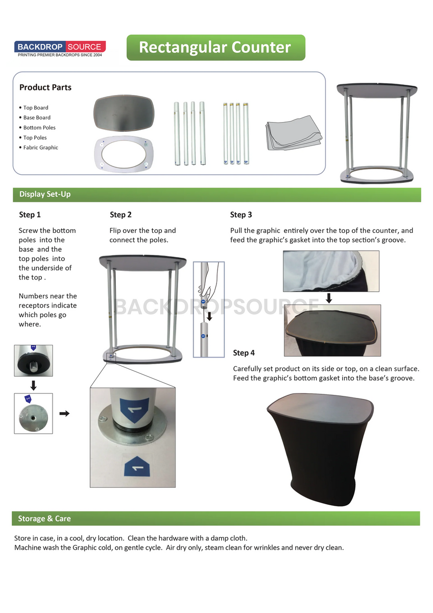 Rectangle Counter with Header Panel | Trade Show Display ...