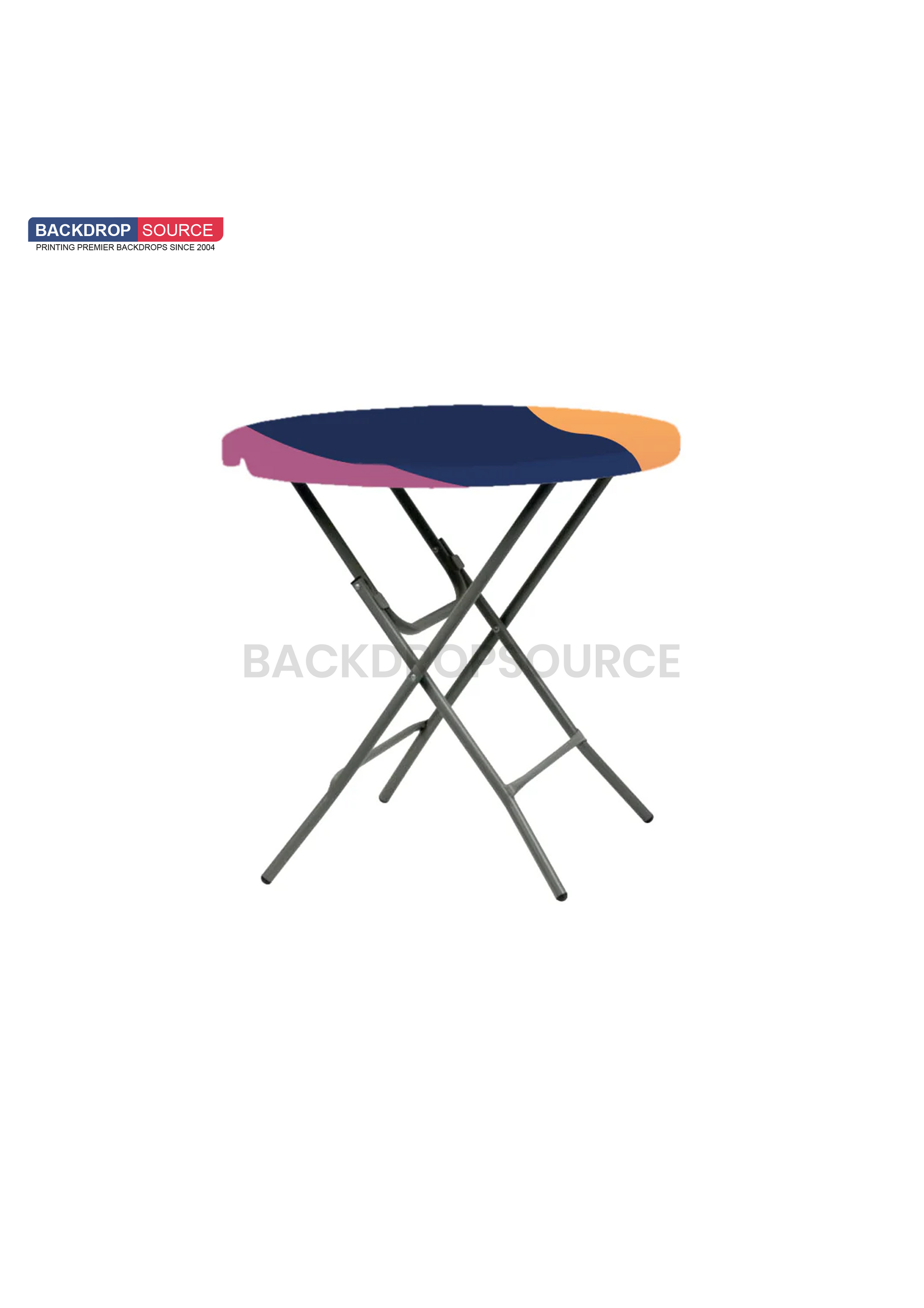 Custom Round Stretch Tablecloth | Backdropsource