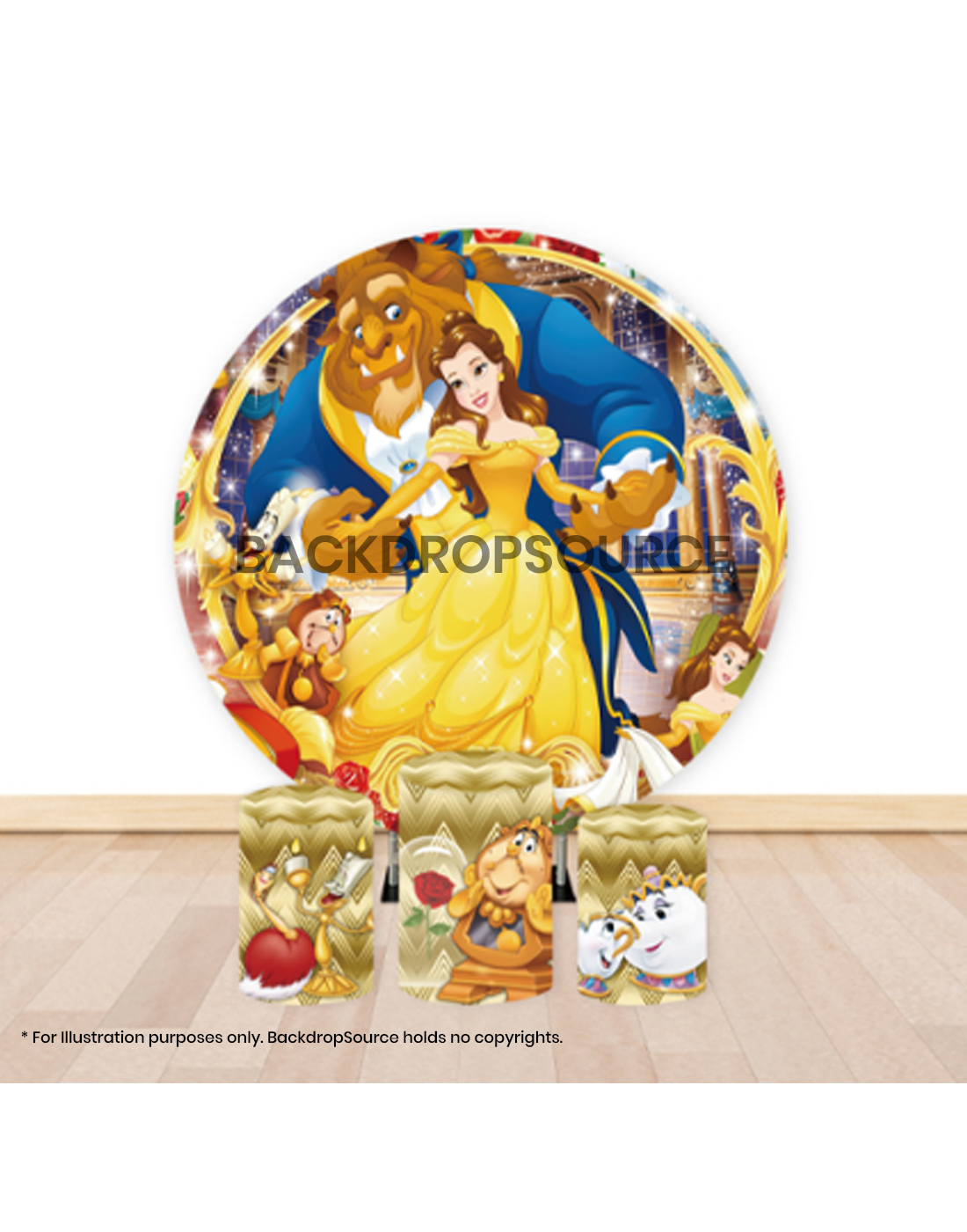 Round Photo Booth Backdrops with Counters | Backdropsource