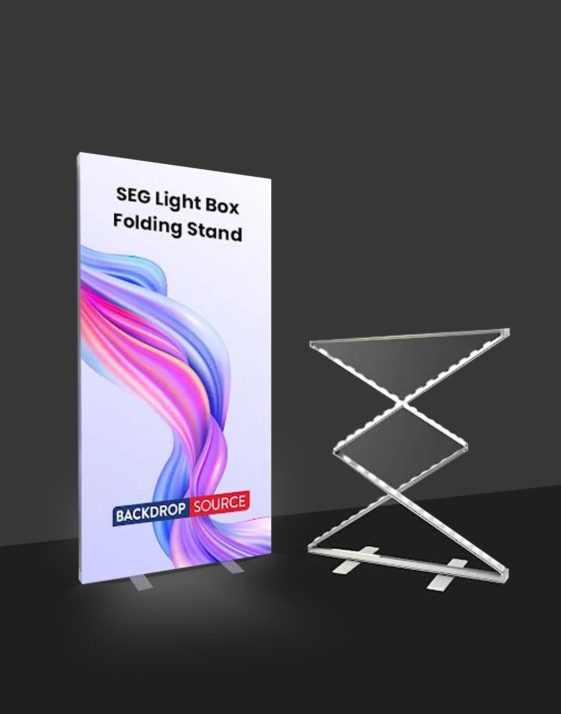 SEG Light Box Folding Stand | Custom Event Display UK – Backdropsource UK
