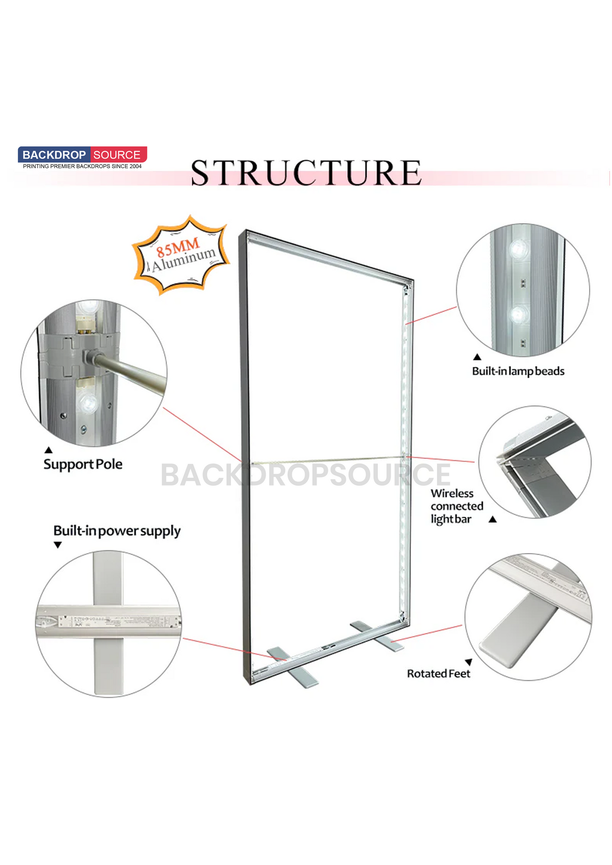 SEG Light Box Folding Stand | Custom Event Display UK – Backdropsource UK