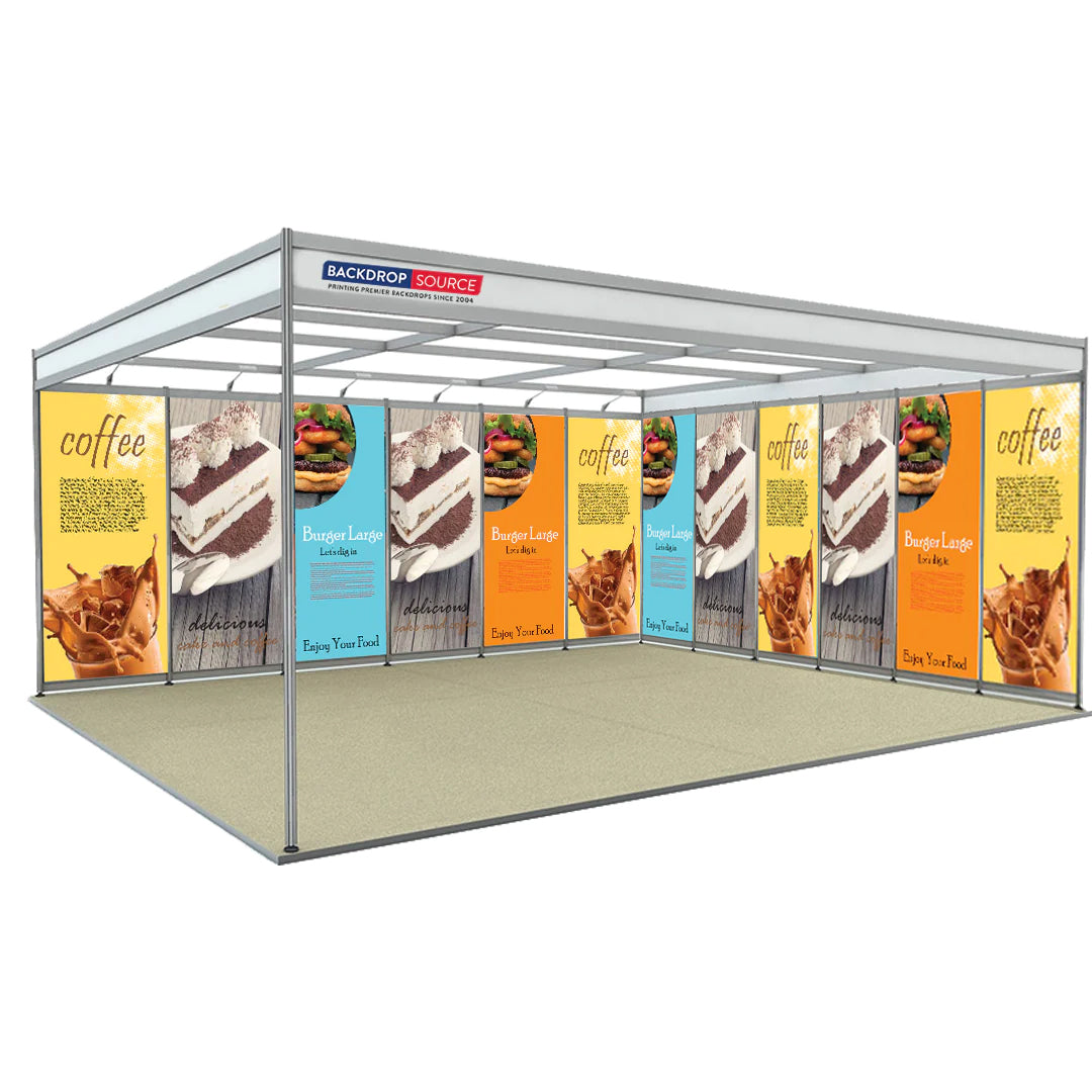 6m x 3m Shell Scheme Graphics for All Exhibitions – Backdropsource UK