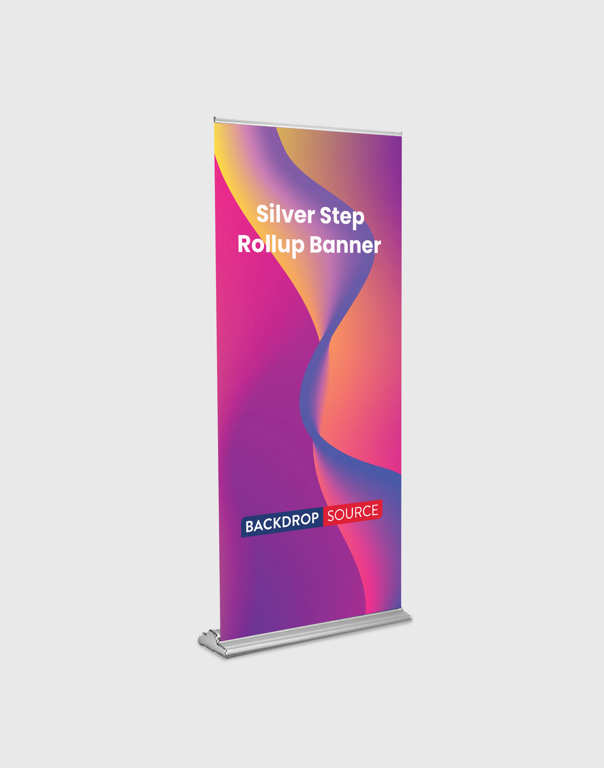 Silver Step Roll Up Banner | Custom Event Display UK – Backdropsource UK