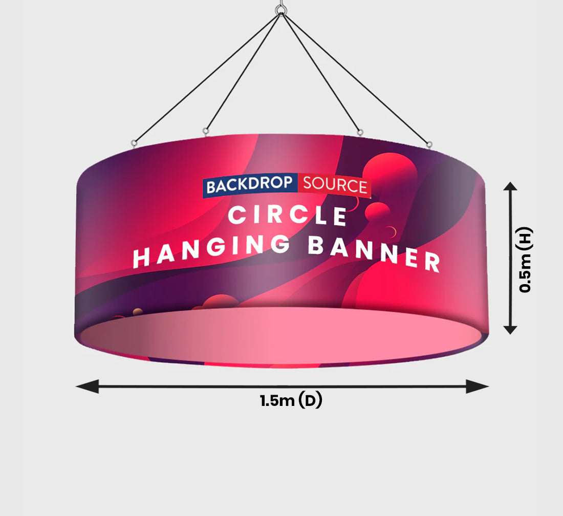 Skytube Circle Hanging Banner | Backdropsource