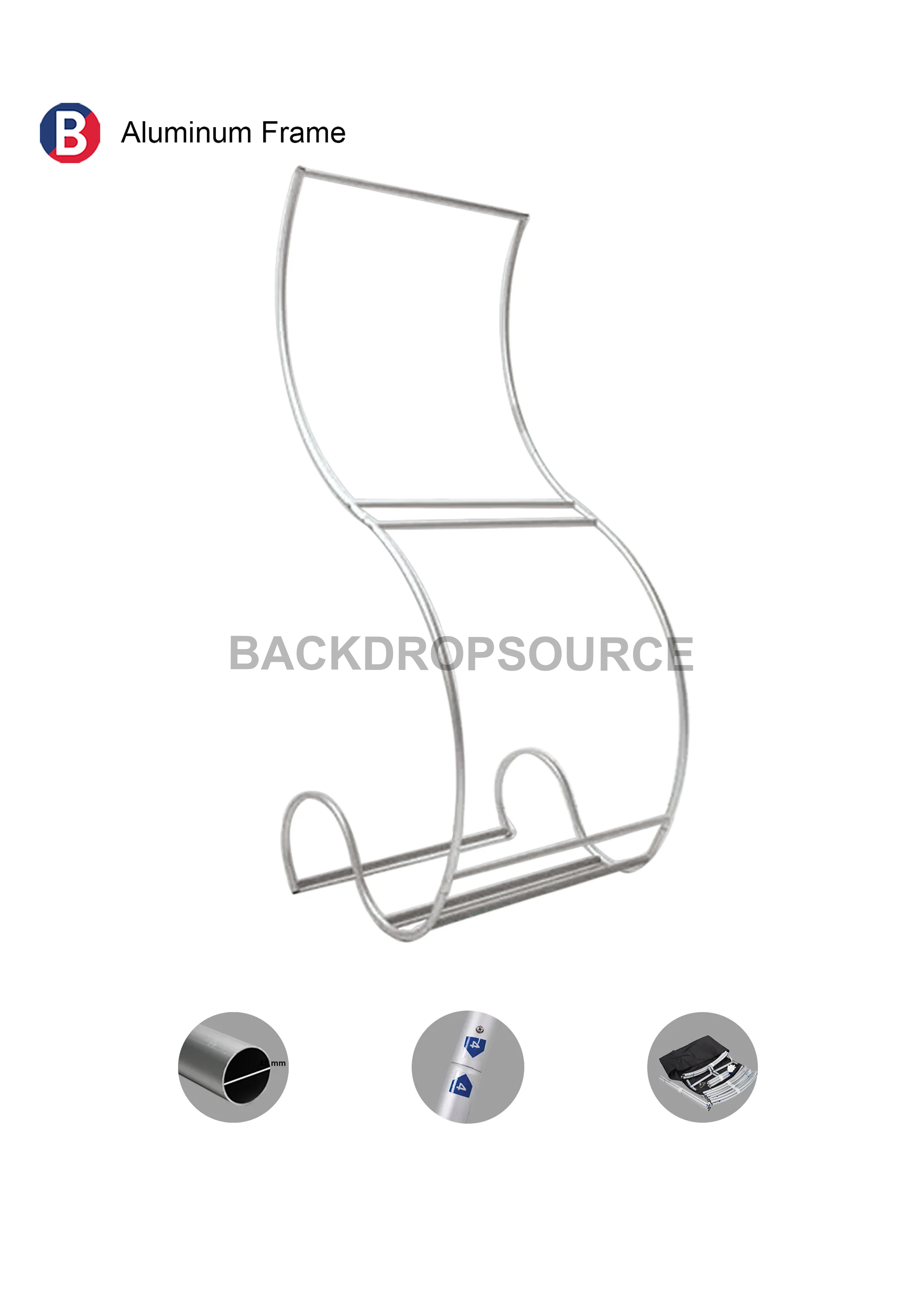 Snake Tension Fabric Display Stand | Backdropsource
