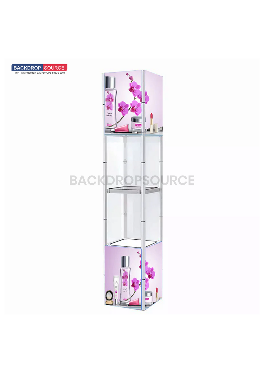 Square Portable Aluminum Spiral Tower Display – 5 Layer Shelves | UK ...