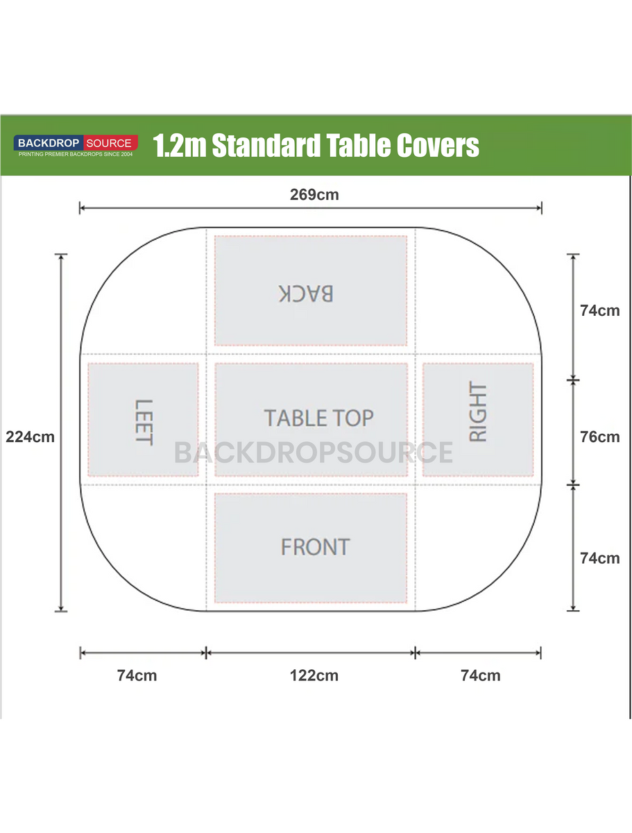 Custom Printed Full Color Table Covers – Backdropsource UK