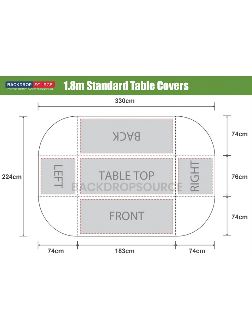 Custom Printed Full Color Table Covers – Backdropsource UK