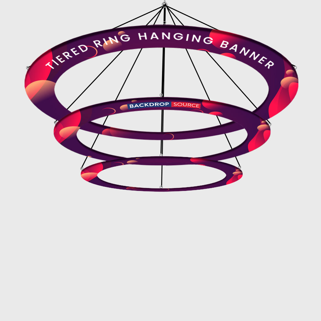 Tiered Ring Hanging Banner-Versatile Displays – Backdropsource UK