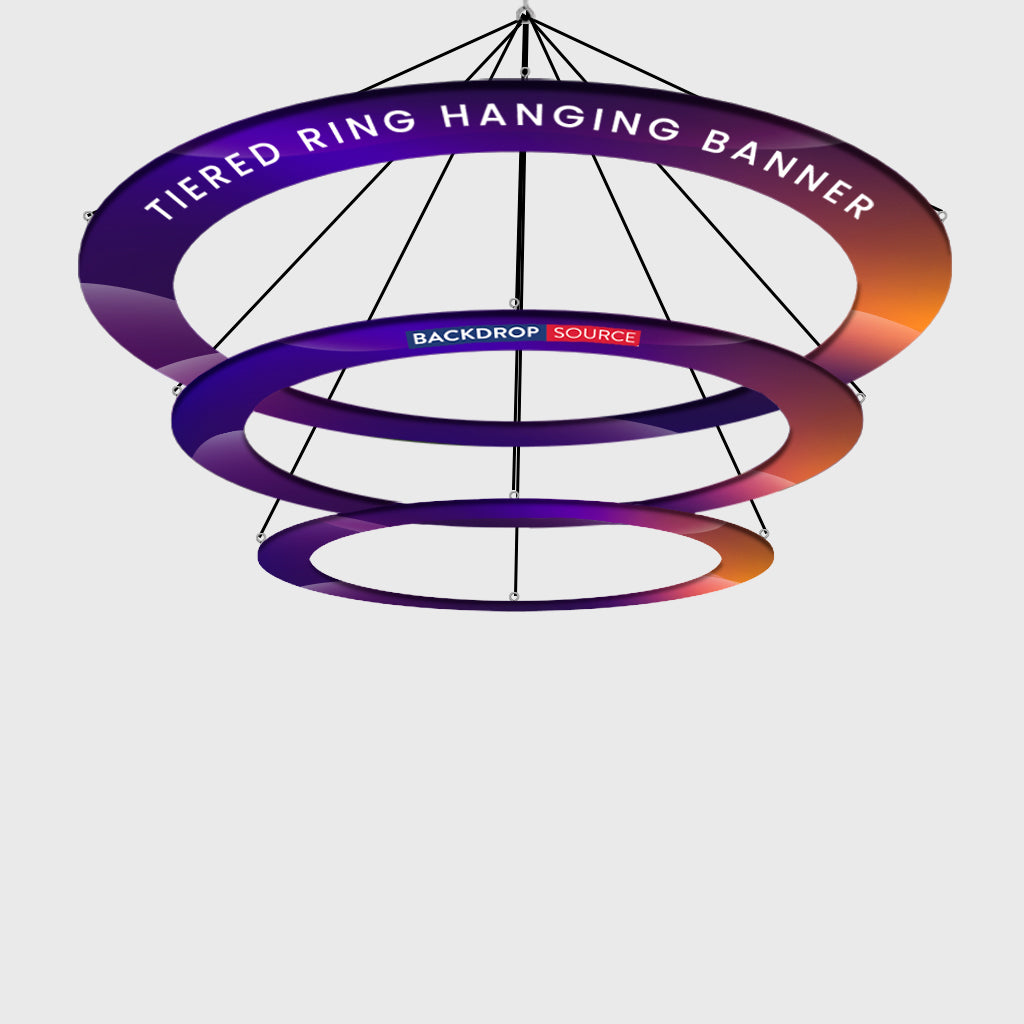 Tiered Ring Hanging Banner-Versatile Displays – Backdropsource UK