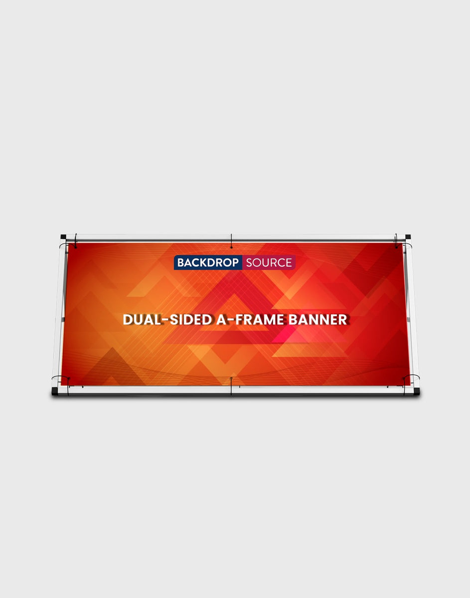 Dual-Sided A-Frame Banner | Custom Event Display UK – Backdropsource UK