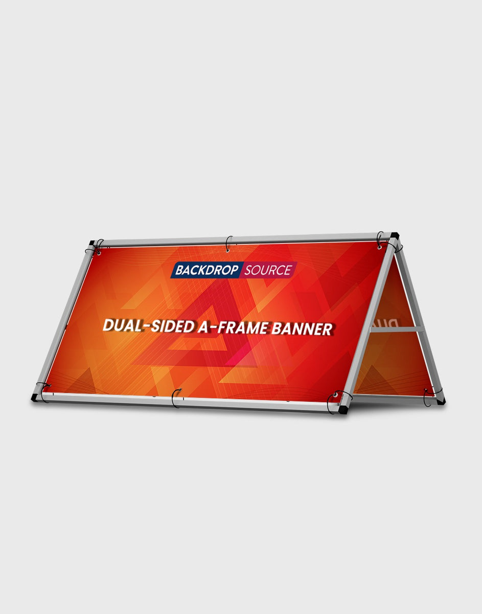 Dual-Sided A-Frame Banner | Custom Event Display UK – Backdropsource UK