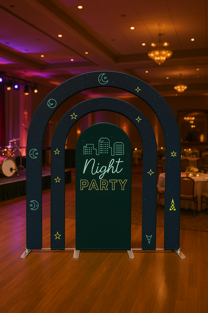 Multi-Tier Arch Event Backdrop | Custom Event Display USA ...
