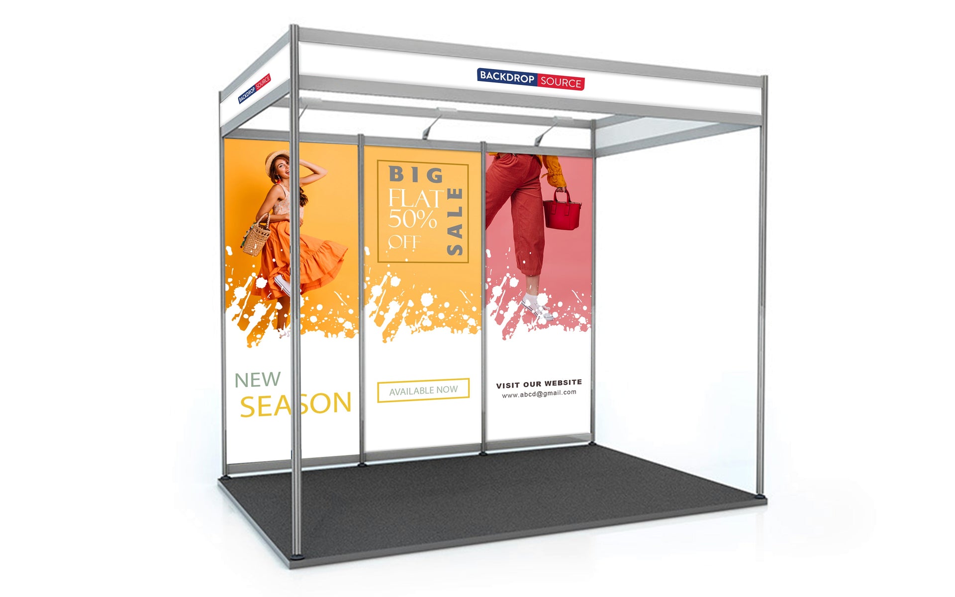 3m x 2m Shell Scheme Graphics for All Exhibitions – Backdropsource UK