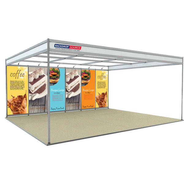 6m x 3m Shell Scheme Graphics for All Exhibitions – Backdropsource UK