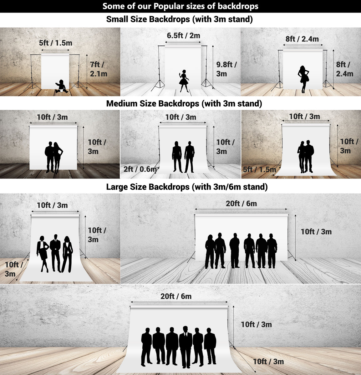 White/Black Muslin Backdrop for Photography | Backdropsource