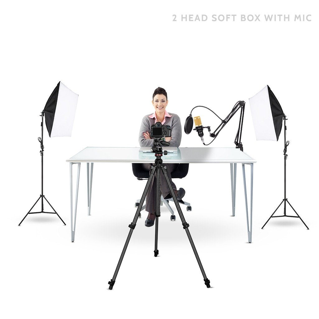 Youtube Photo & Video Lighting Kit with Green Backdrop – Backdropsource UK