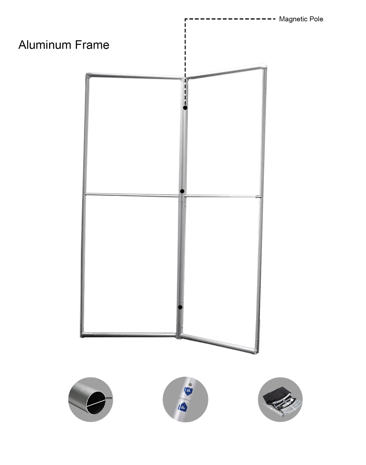 2 Panel Magnetic Partition Display | Backdropsource