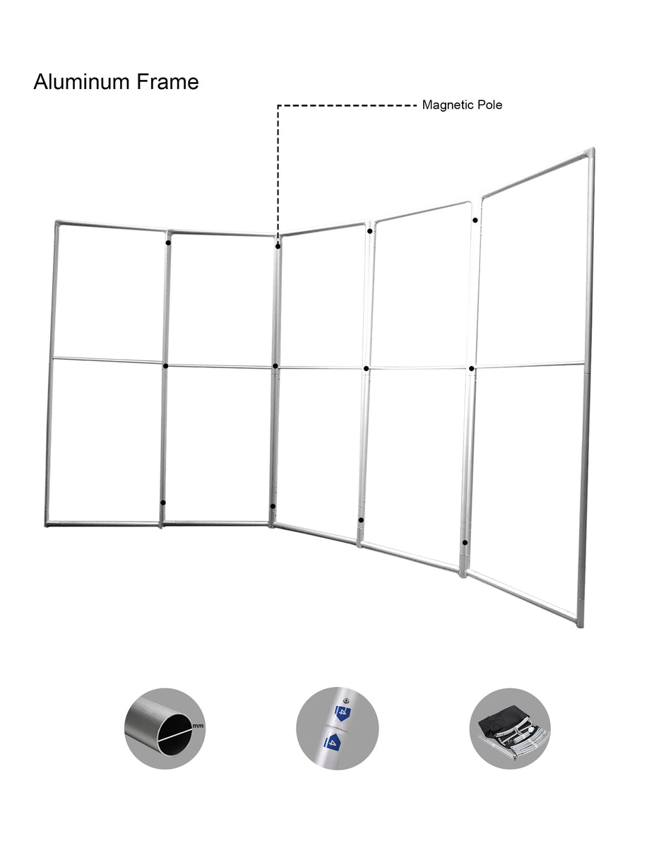 5 Panel Magnetic Partition Display | Backdropsource