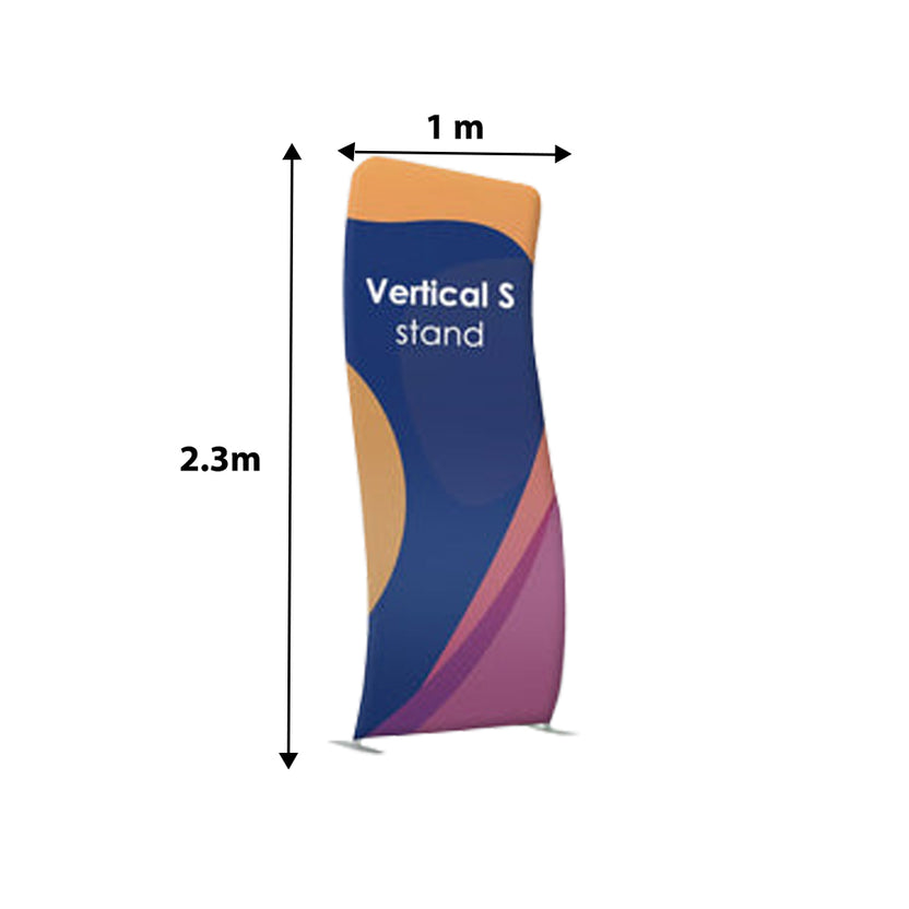 Vertical S Shape Tension Fabric Display Stands UK | Sleek & Portable ...
