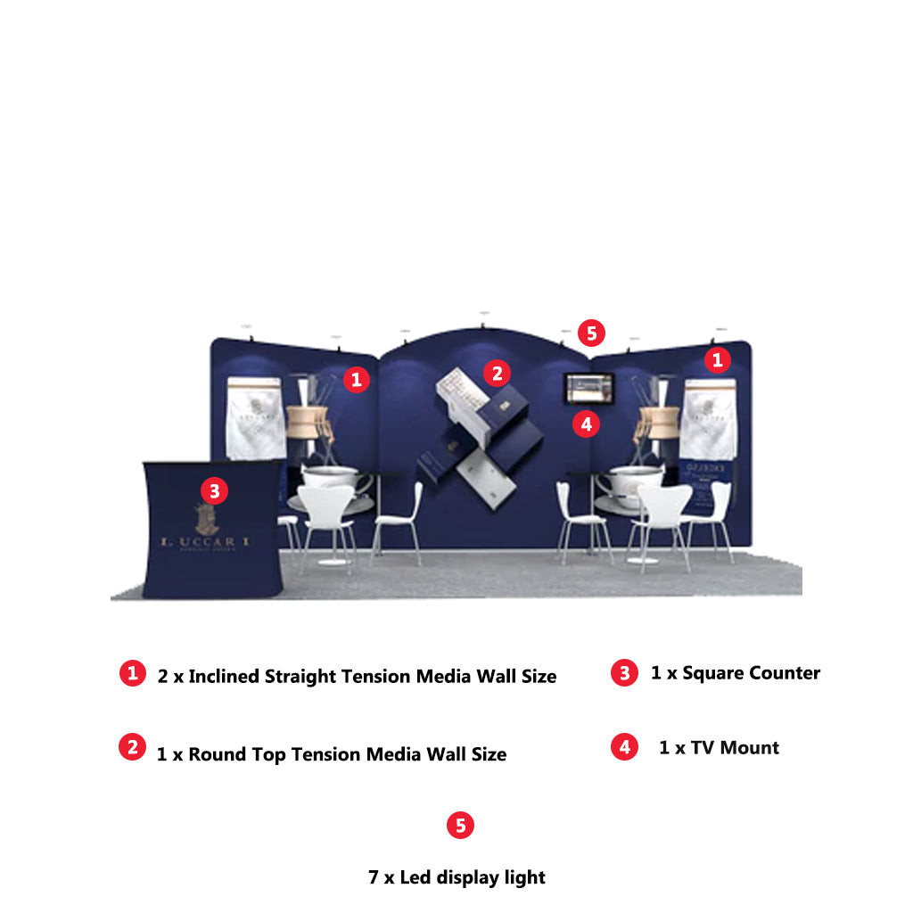 6m Round Tabletop with Inclined Exhibition | Backdropsource