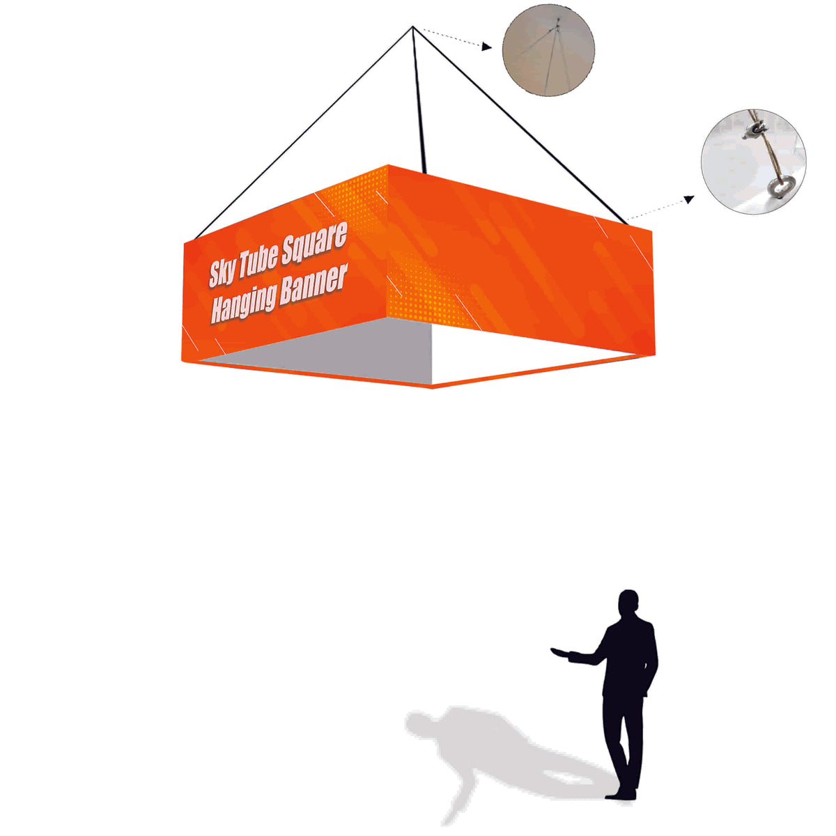 Skytube Square Hanging Banner | Backdropsource