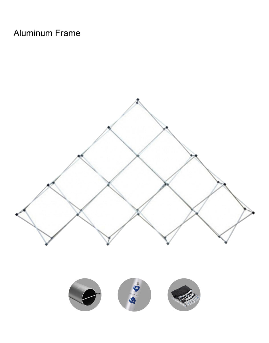 Large Triangular Pop up Geometrix Grid Display – Backdropsource UK